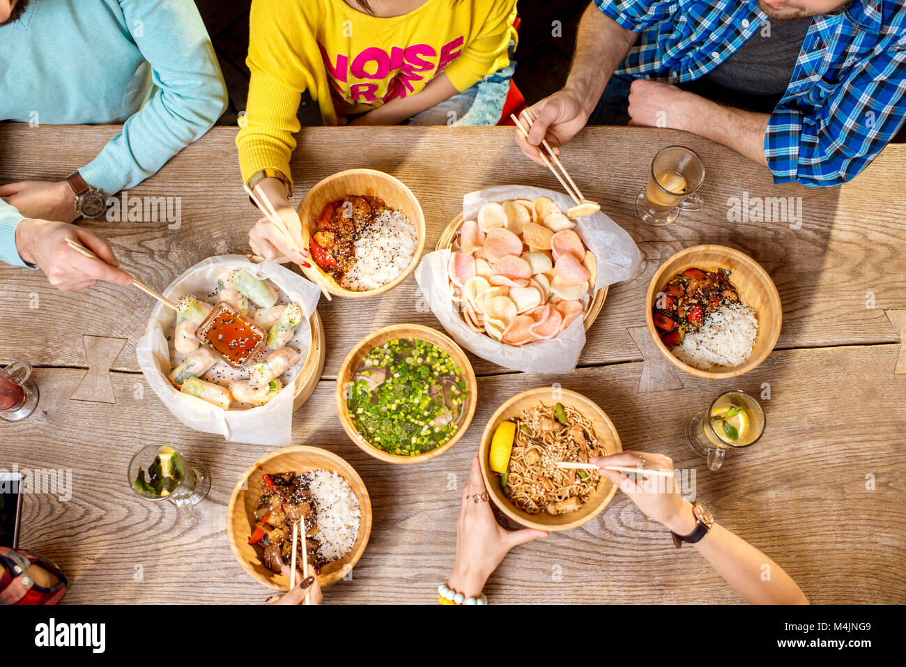 Top view group asian hi-res stock photography and images - Alamy