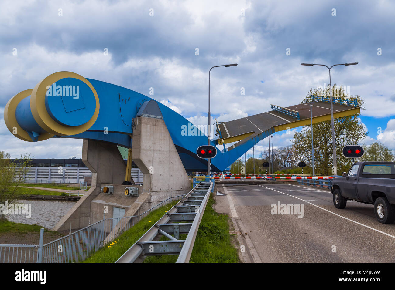 Famous drawbridge in Leeuwarden Netherlands Stock Photo - Alamy