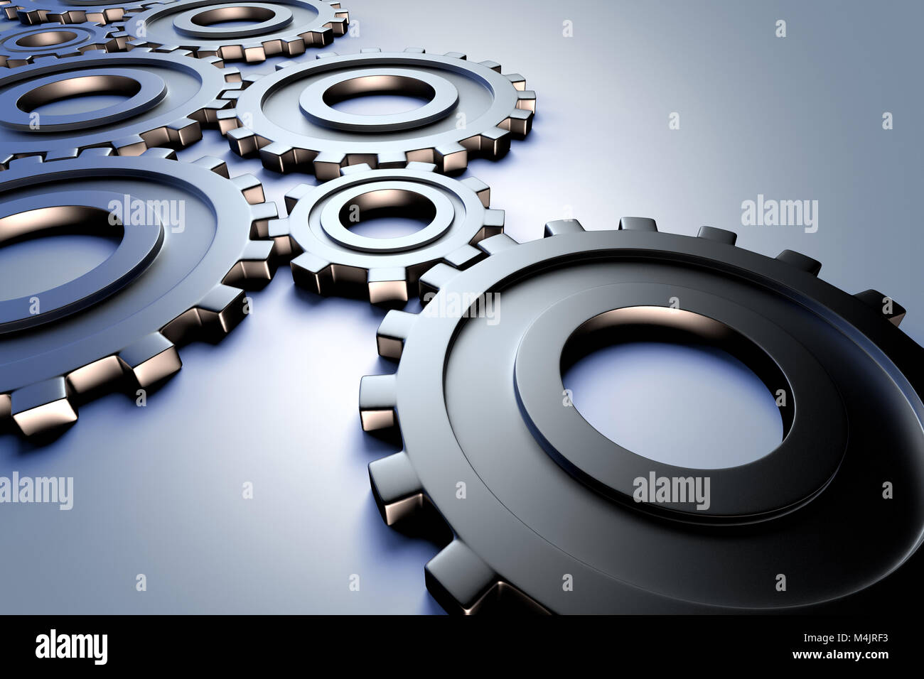 3D rendering of cogwheels representing industry and engineering ...