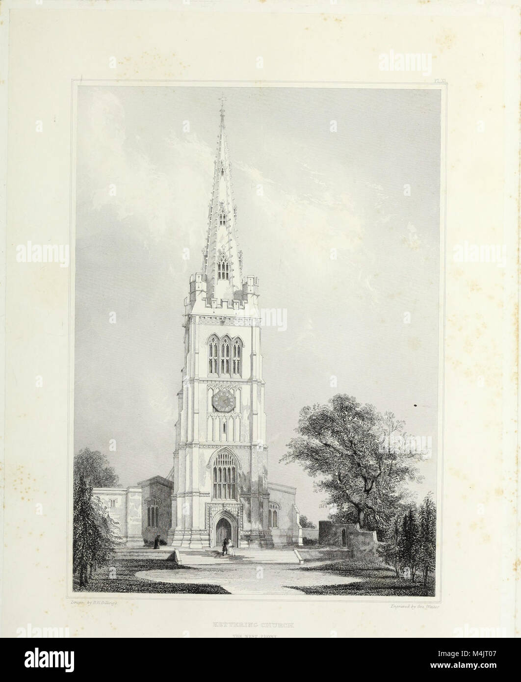 Architectural illustrations of Kettering Church, Northamptonshire (1843 ...