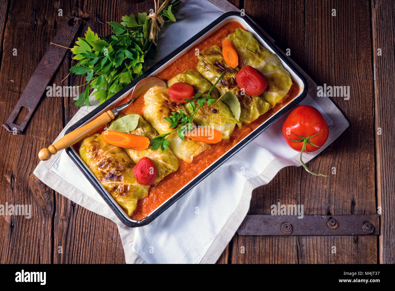 golabki - polish cabbage rolls in tomato sauce Stock Photo - Alamy