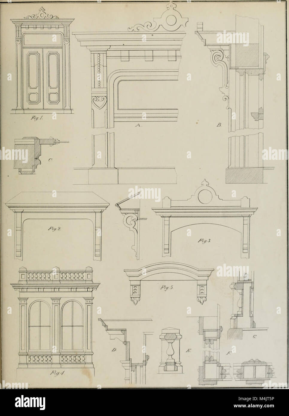 This 1868 architectural guide presents detailed designs for street ...