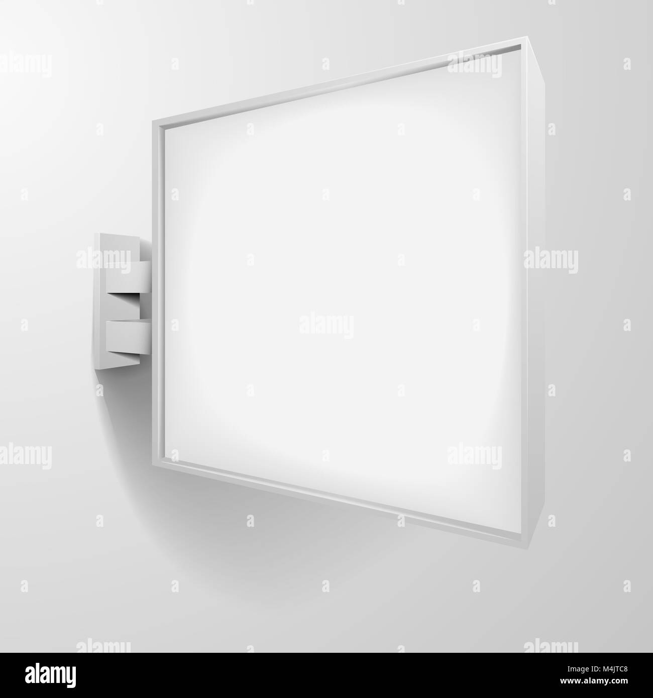 White Square Signage Stock Photo - Alamy