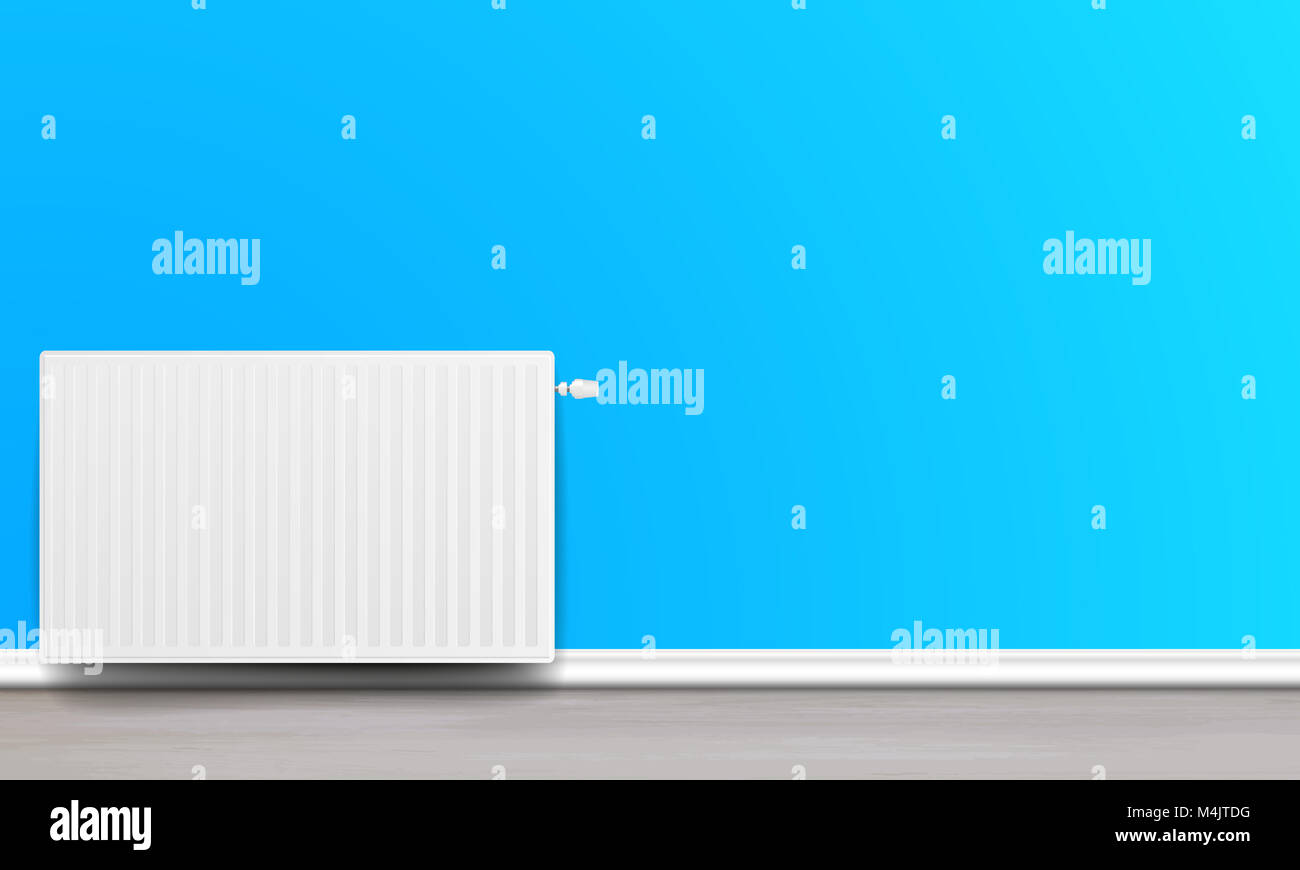 White Home Radiator Stock Photo - Alamy