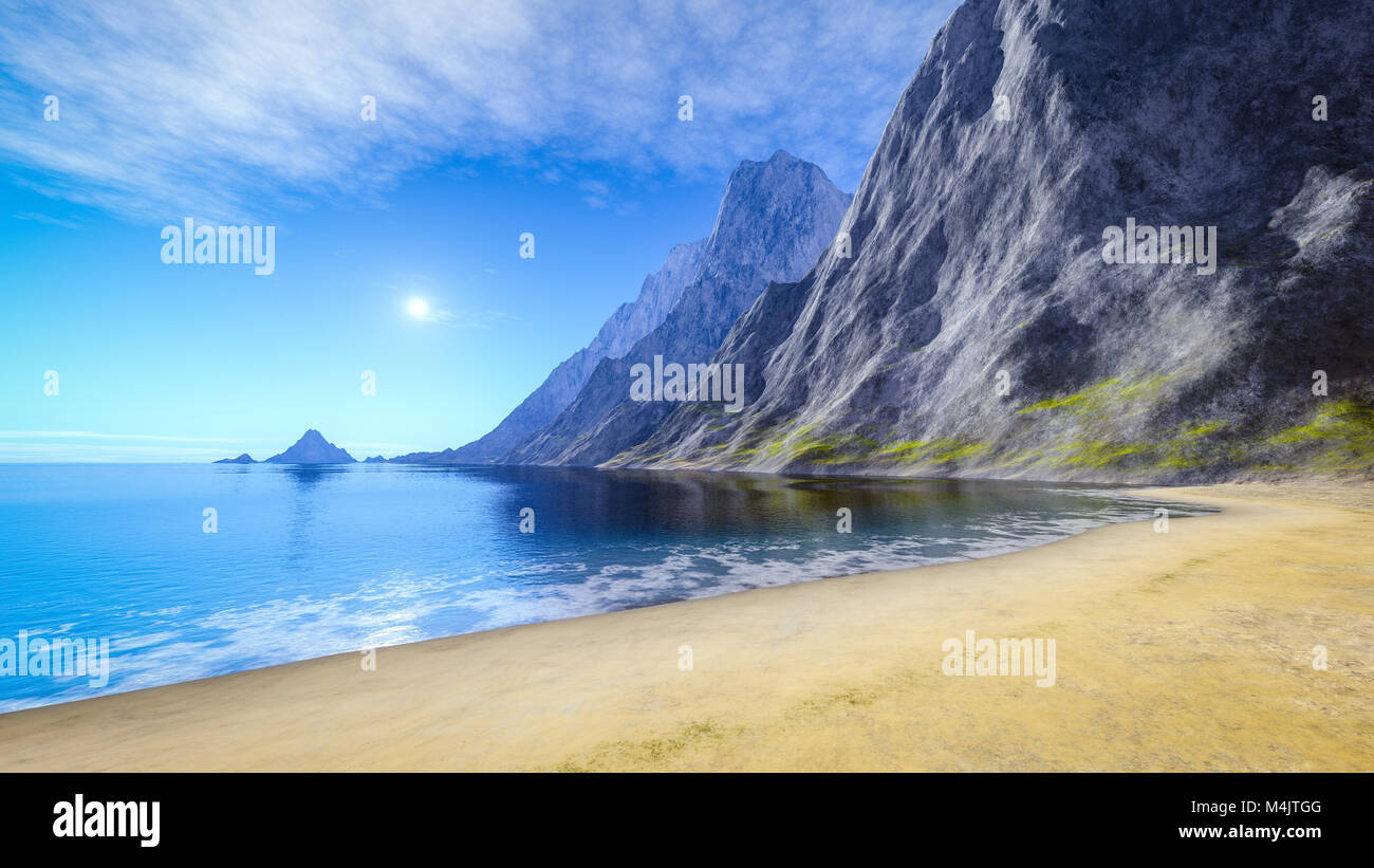 beautiful summer sand beach Stock Photo - Alamy