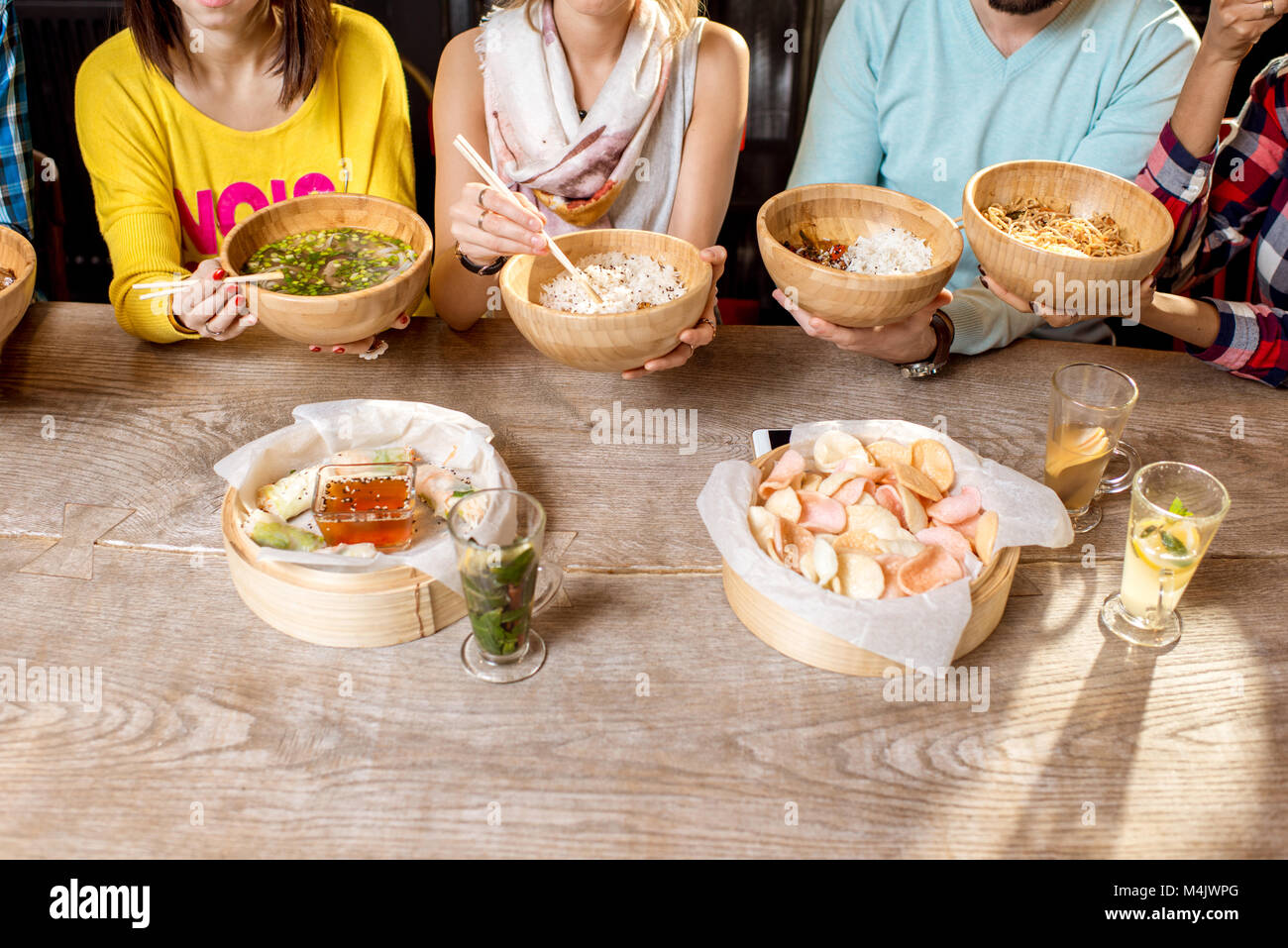 Lunch friends friends rice hi-res stock photography and images - Alamy