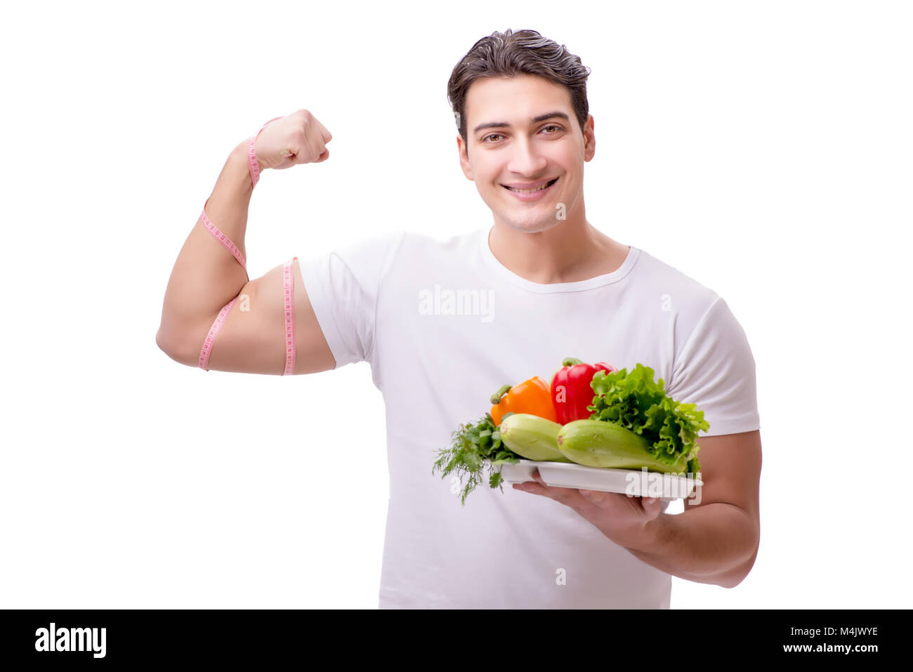 Man in healthy eating concept Stock Photo - Alamy