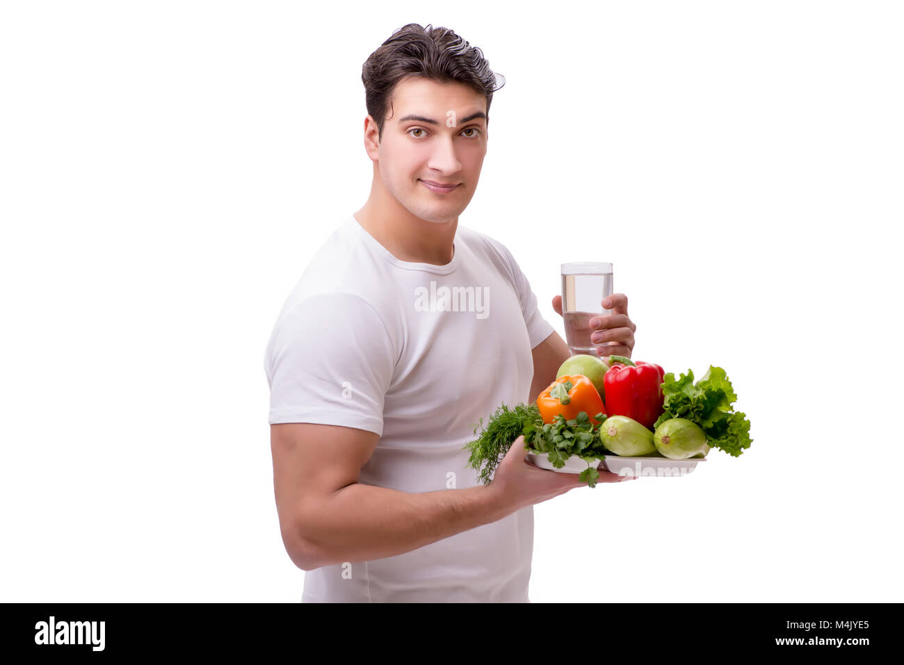 Man in healthy eating concept Stock Photo - Alamy