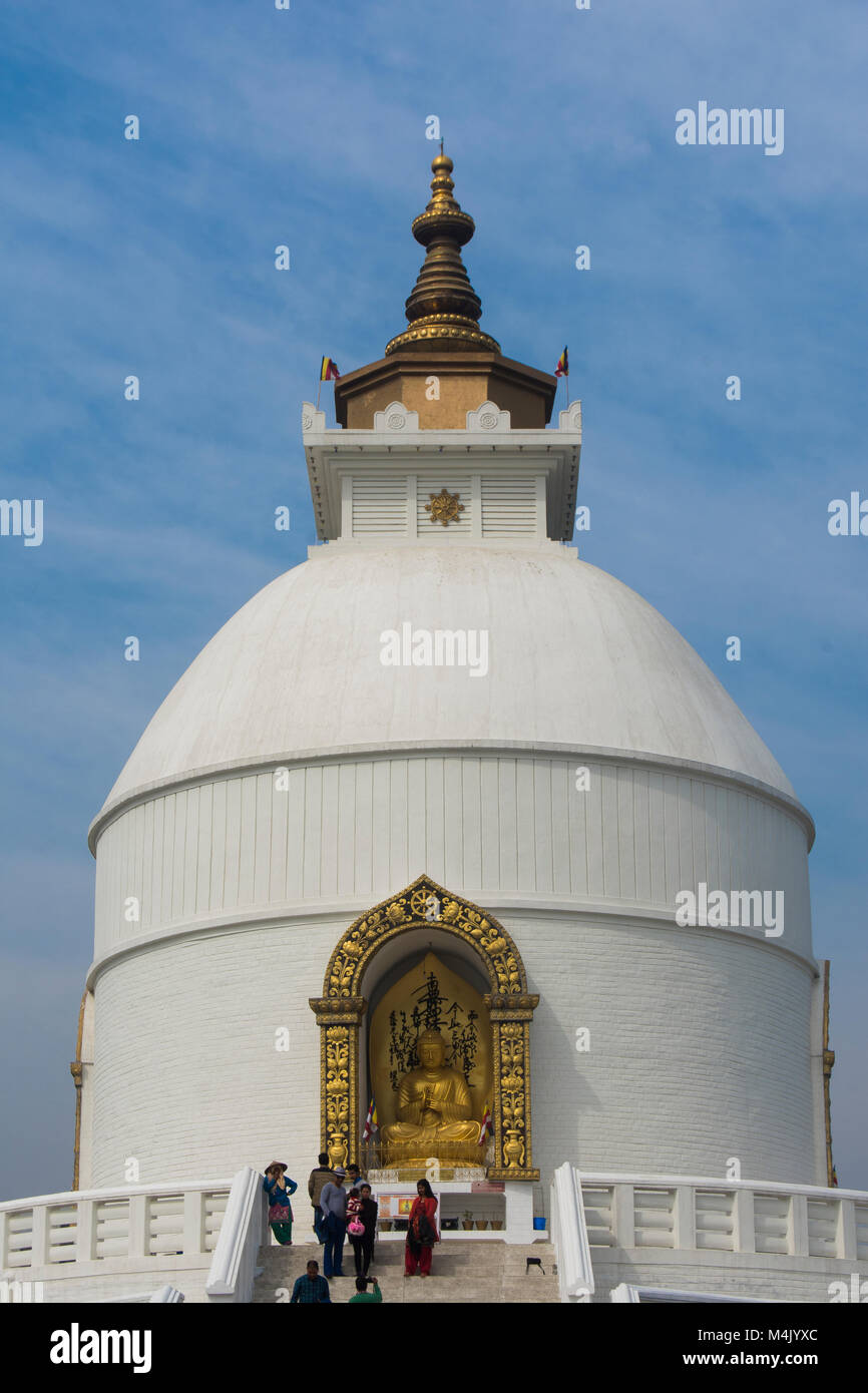 Nepal peace pagoda hi-res stock photography and images - Alamy