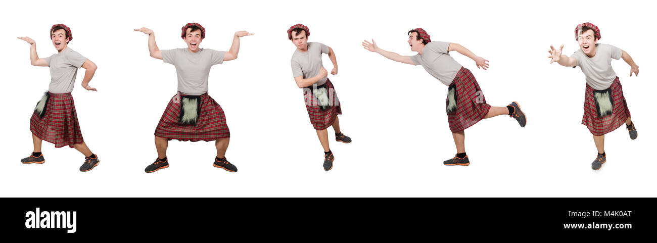 Funny scotsman isolated on white Stock Photo - Alamy