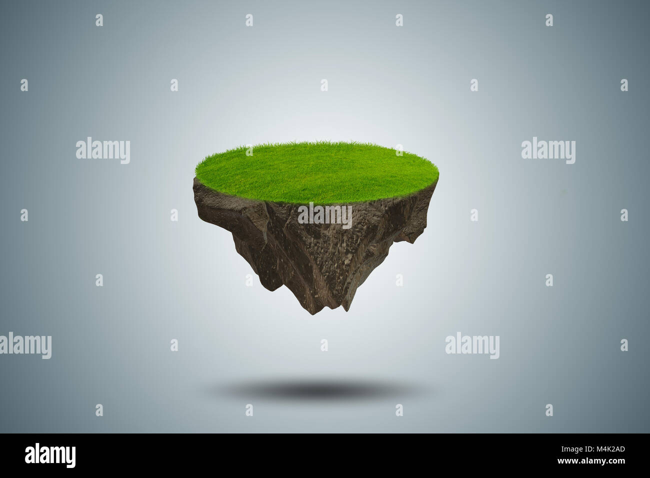 Floating island in environmental concept - 3d rendering Stock Photo - Alamy