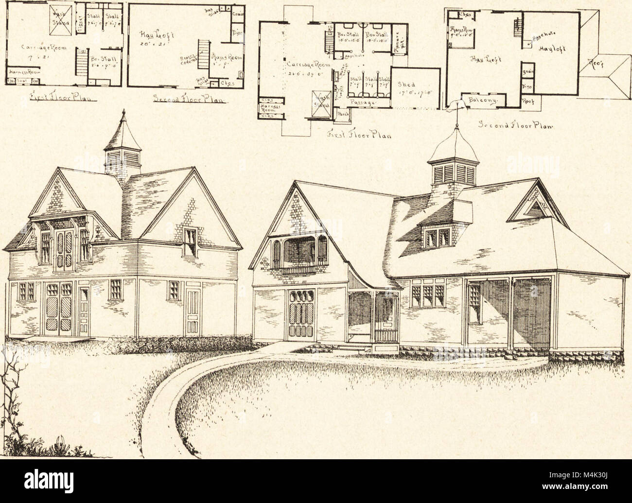This guide presents house and cottage designs, including floor plans ...
