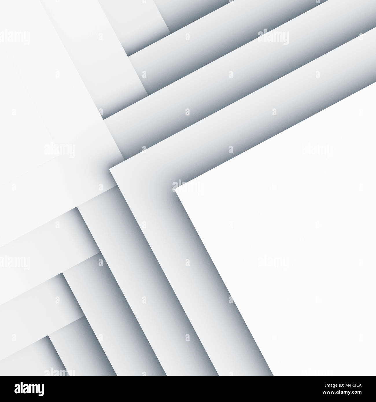 Abstract white digital background, geometric pattern of square paper ...