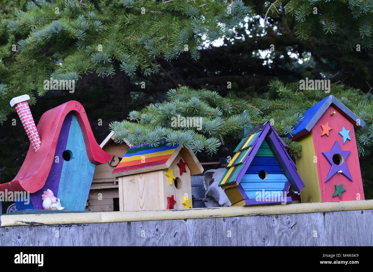 Colorful birdhouses hi-res stock photography and images - Alamy
