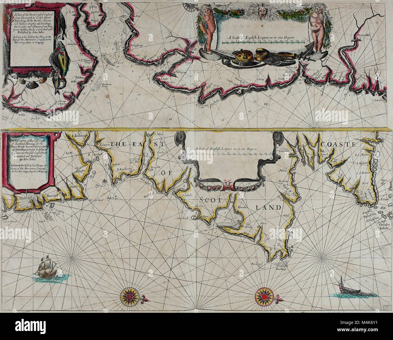 'Atlas Maritimus' is a detailed collection of sea charts, illustrating ...