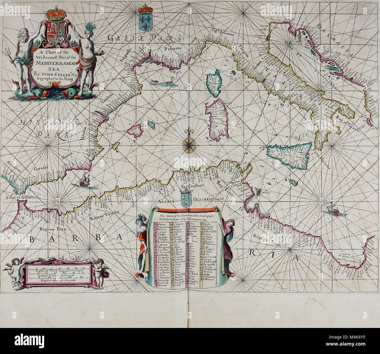 The Atlas Maritimus is a comprehensive book of charts detailing the sea ...