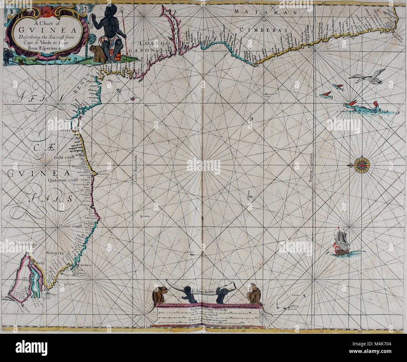 The 'Atlas Maritimus' offers detailed charts of coastlines, seas ...