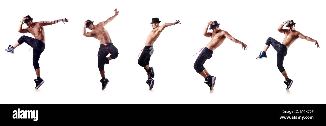 Ripped dancer isolated on the white Stock Photo - Alamy