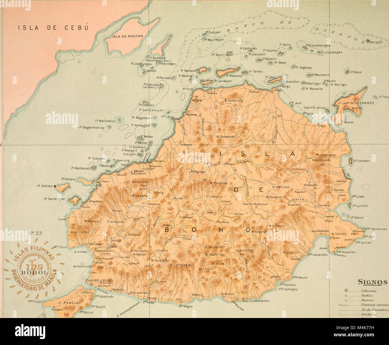 Philippines map 1900 hi-res stock photography and images - Alamy