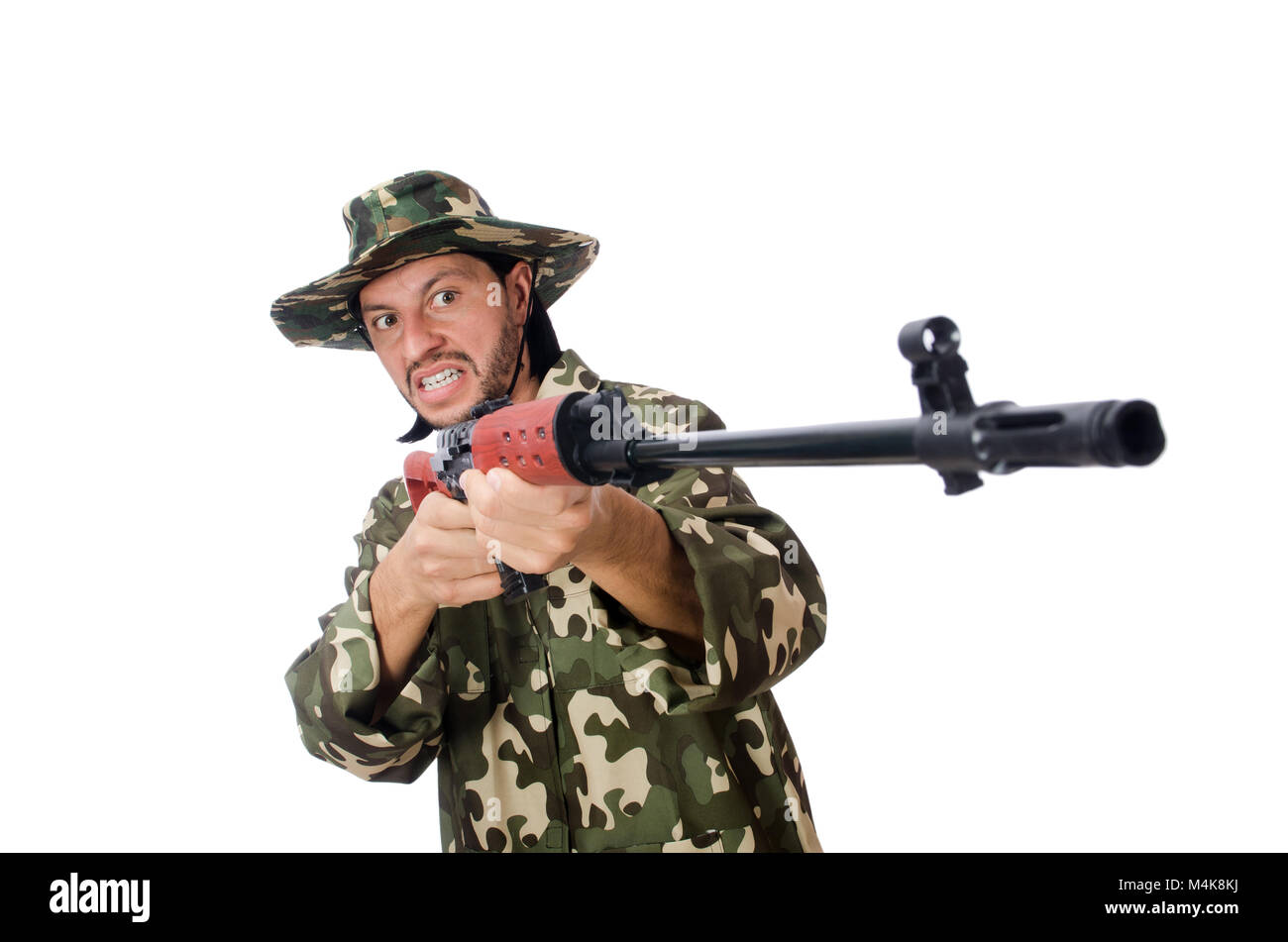 Army soldier military weapon rifle aiming courage hi-res stock ...