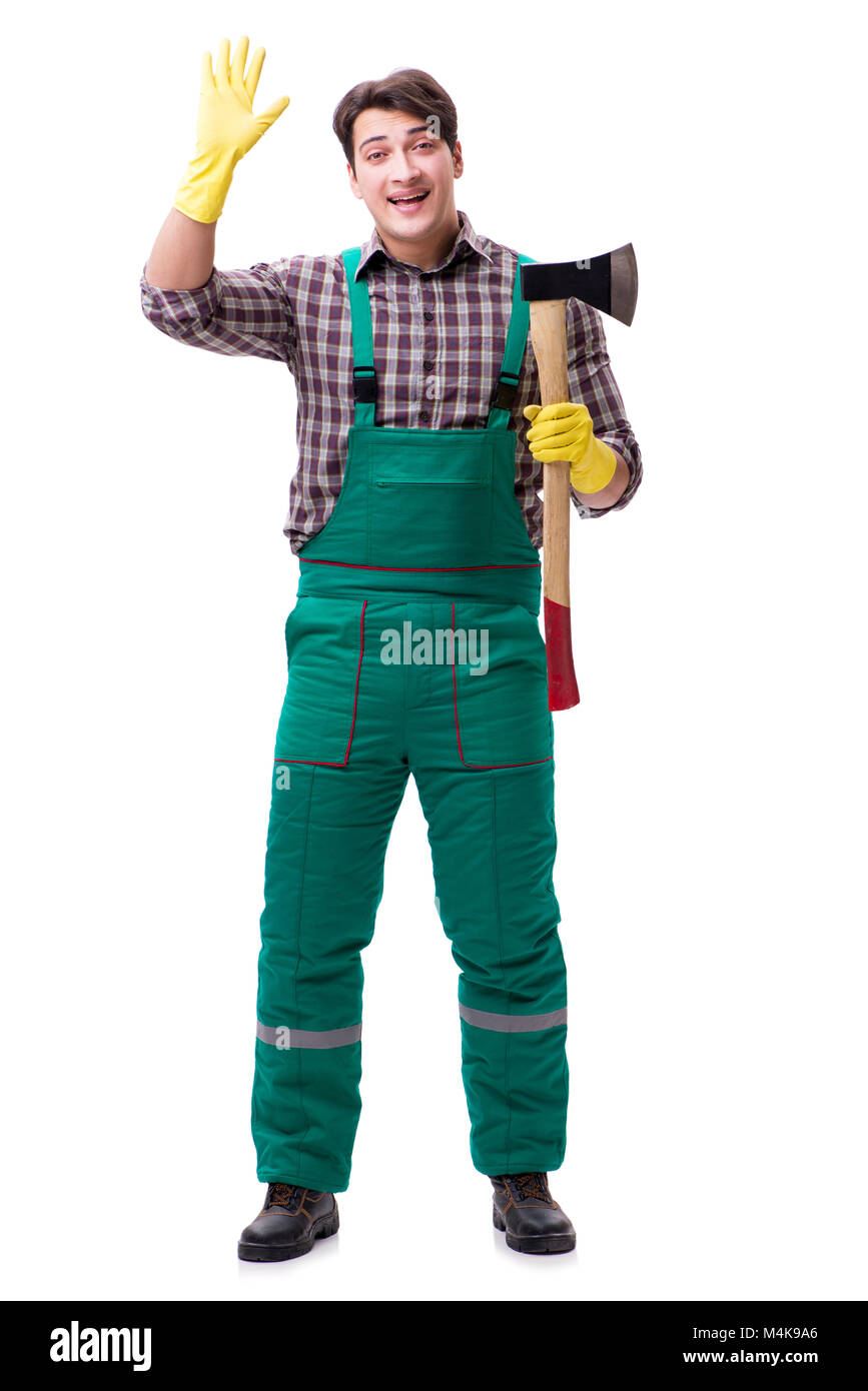 Young man on forest Cut Out Stock Images & Pictures - Alamy