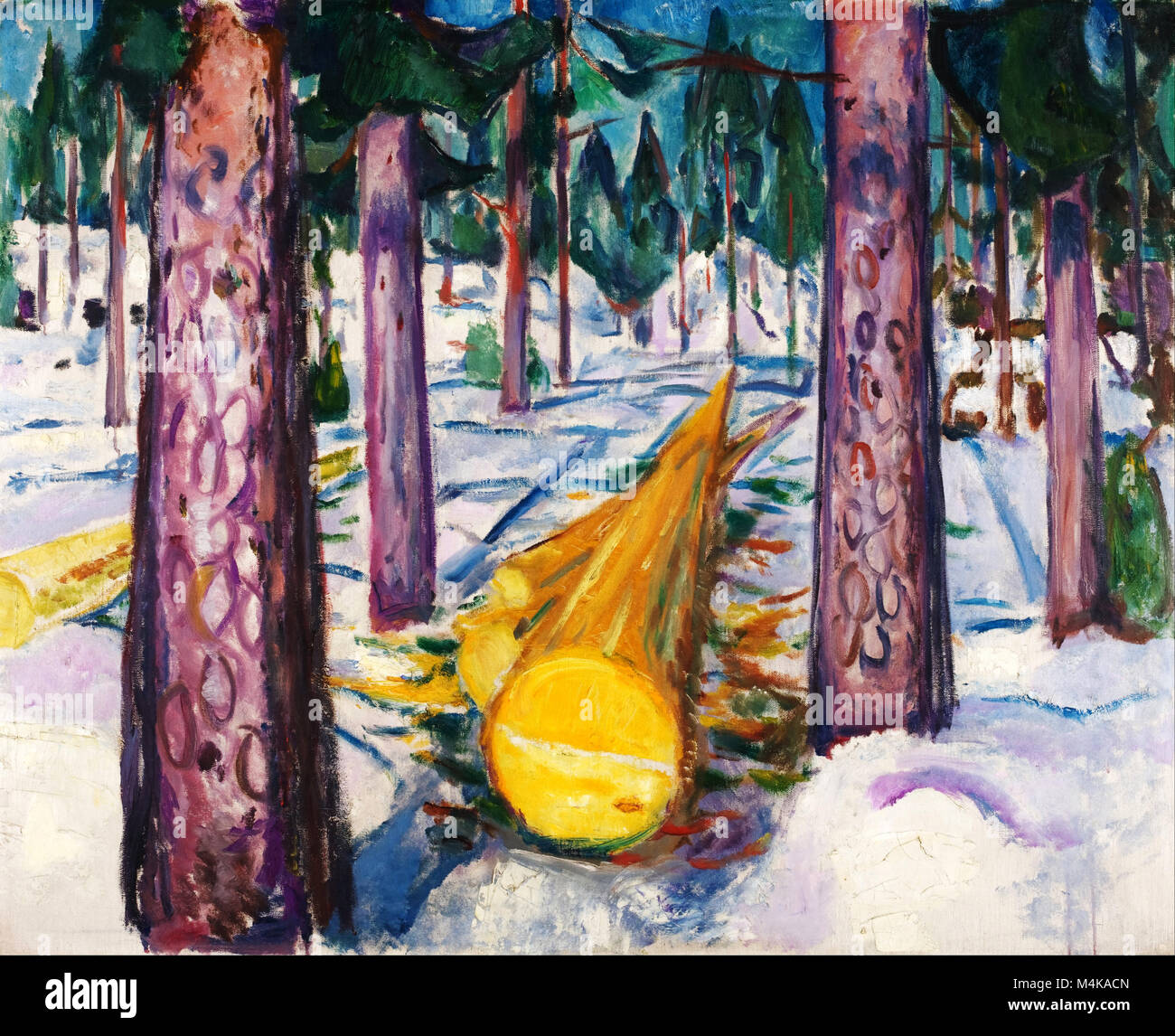 Edvard Munch, The yellow log, 1912 Stock Photo - Alamy