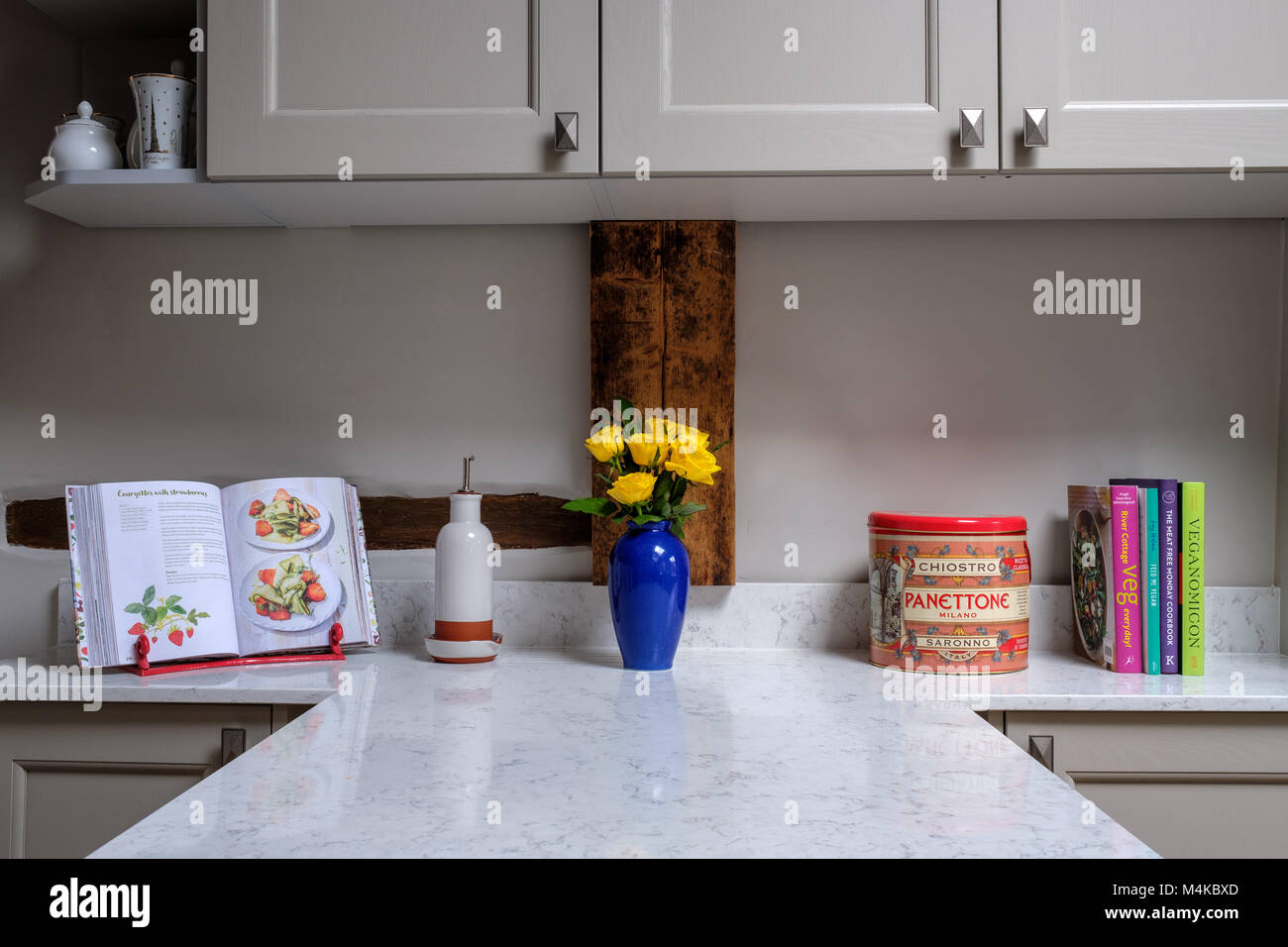 Interior of Monks Cottage, a medieval building built in the 1300s with ...