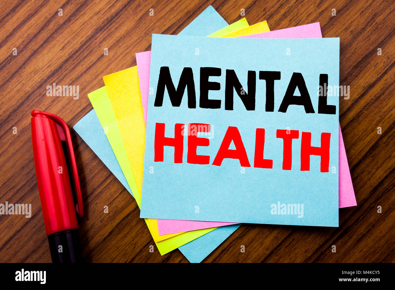 Handwriting Announcement text Mental Health. Concept for Anxiety ...