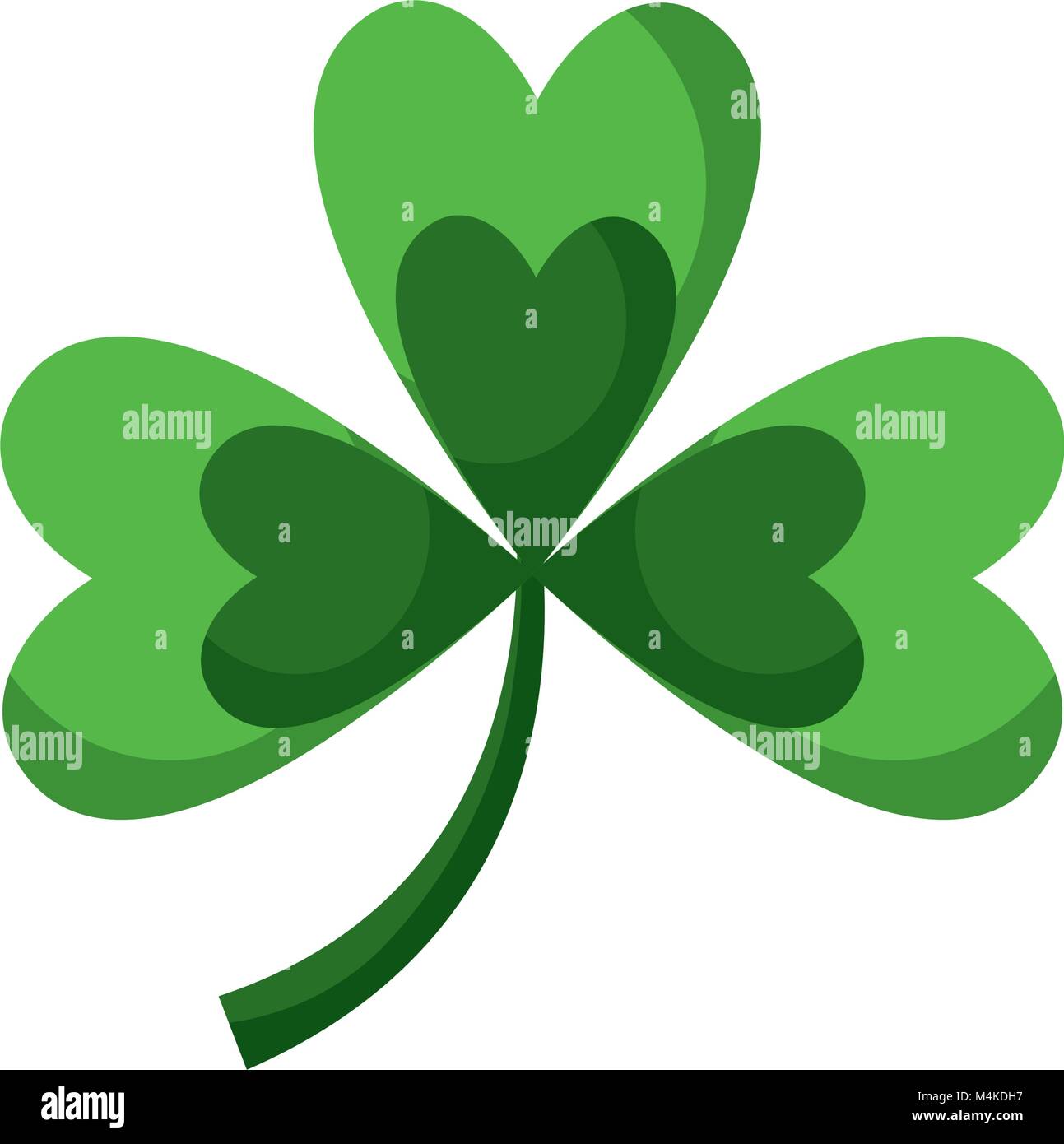Single three leaf clover Cut Out Stock Images & Pictures - Alamy