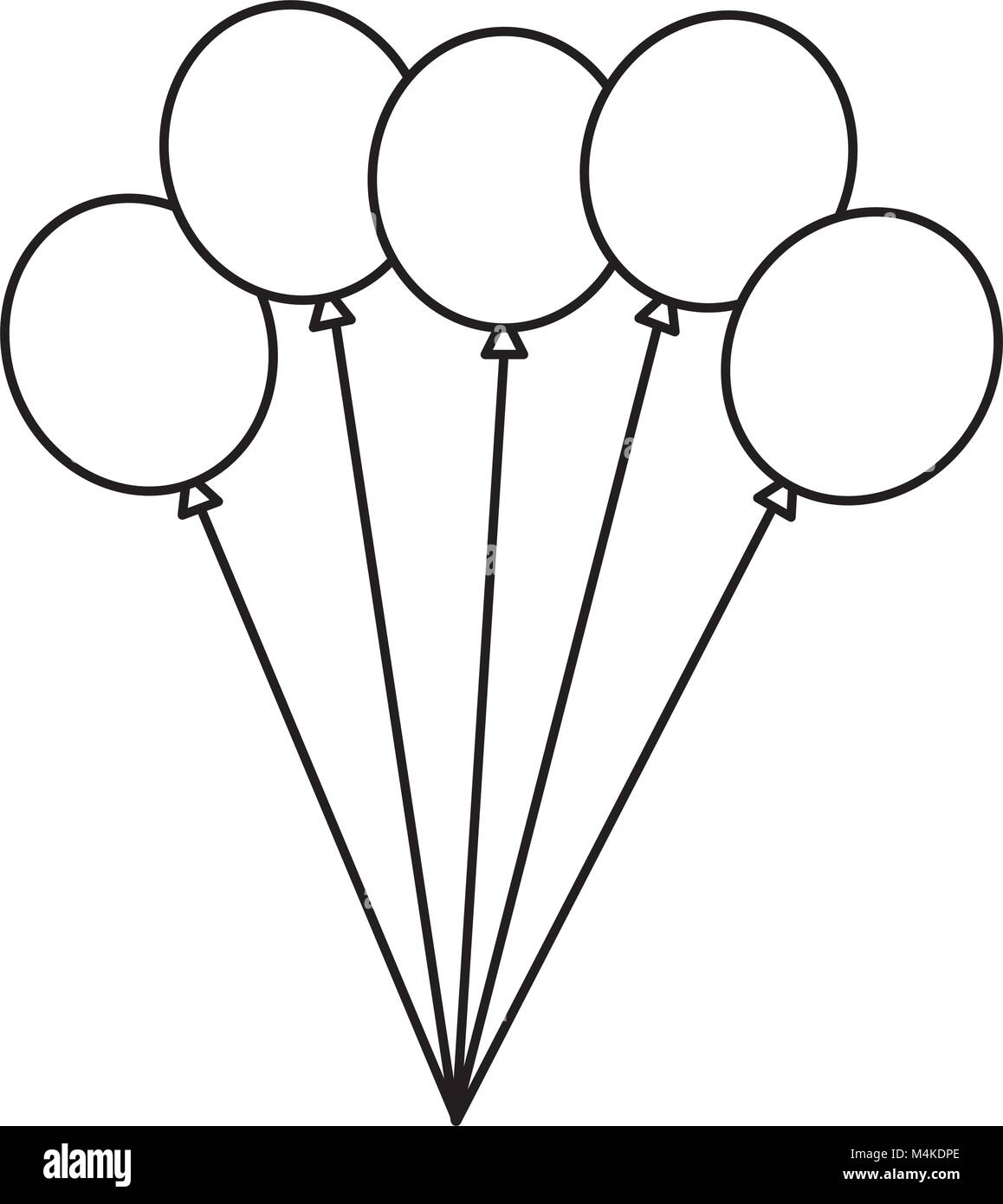 Bunch Of Balloons Drawing