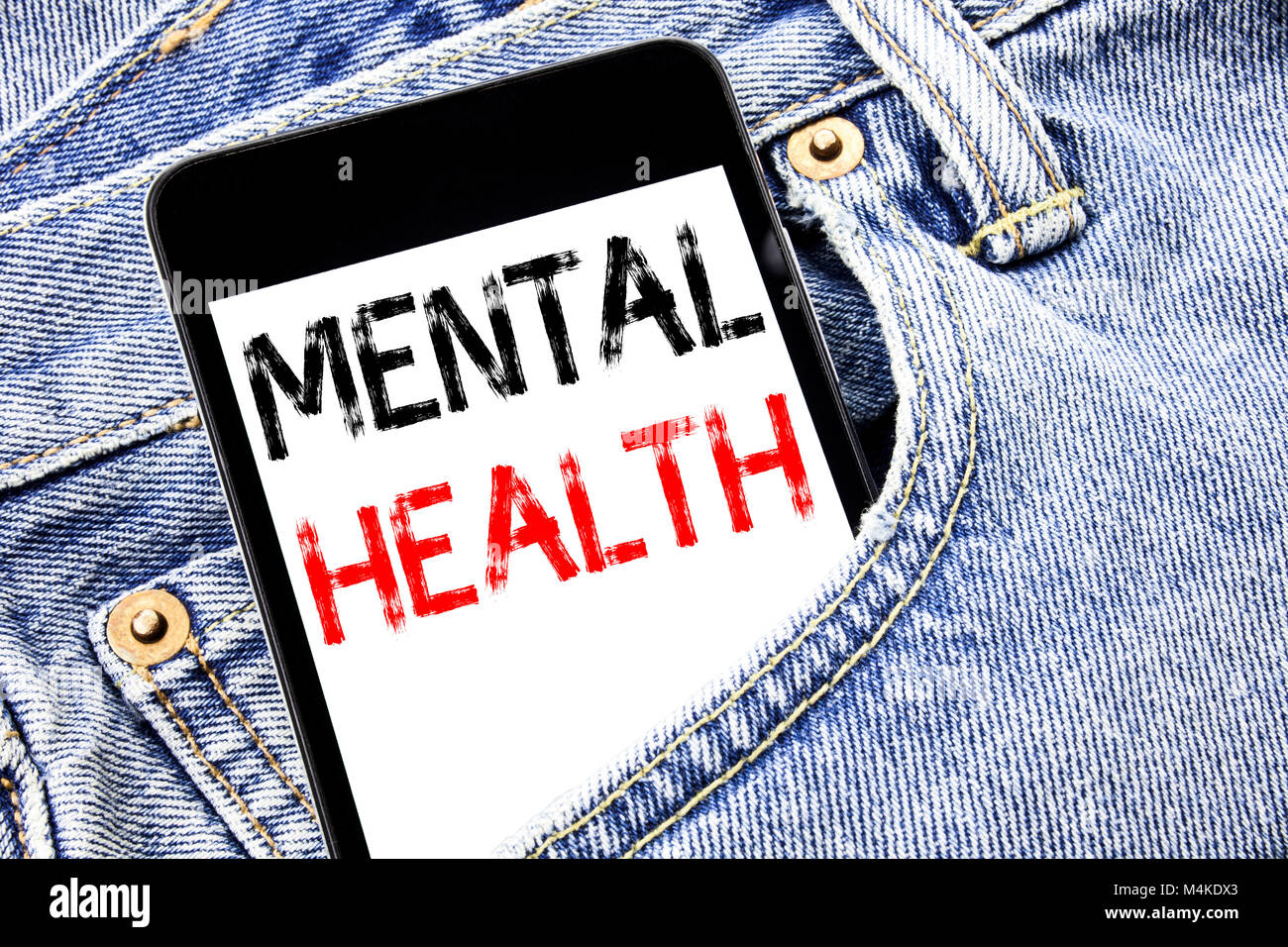 Handwriting Announcement text showing Mental Health. Business concept ...