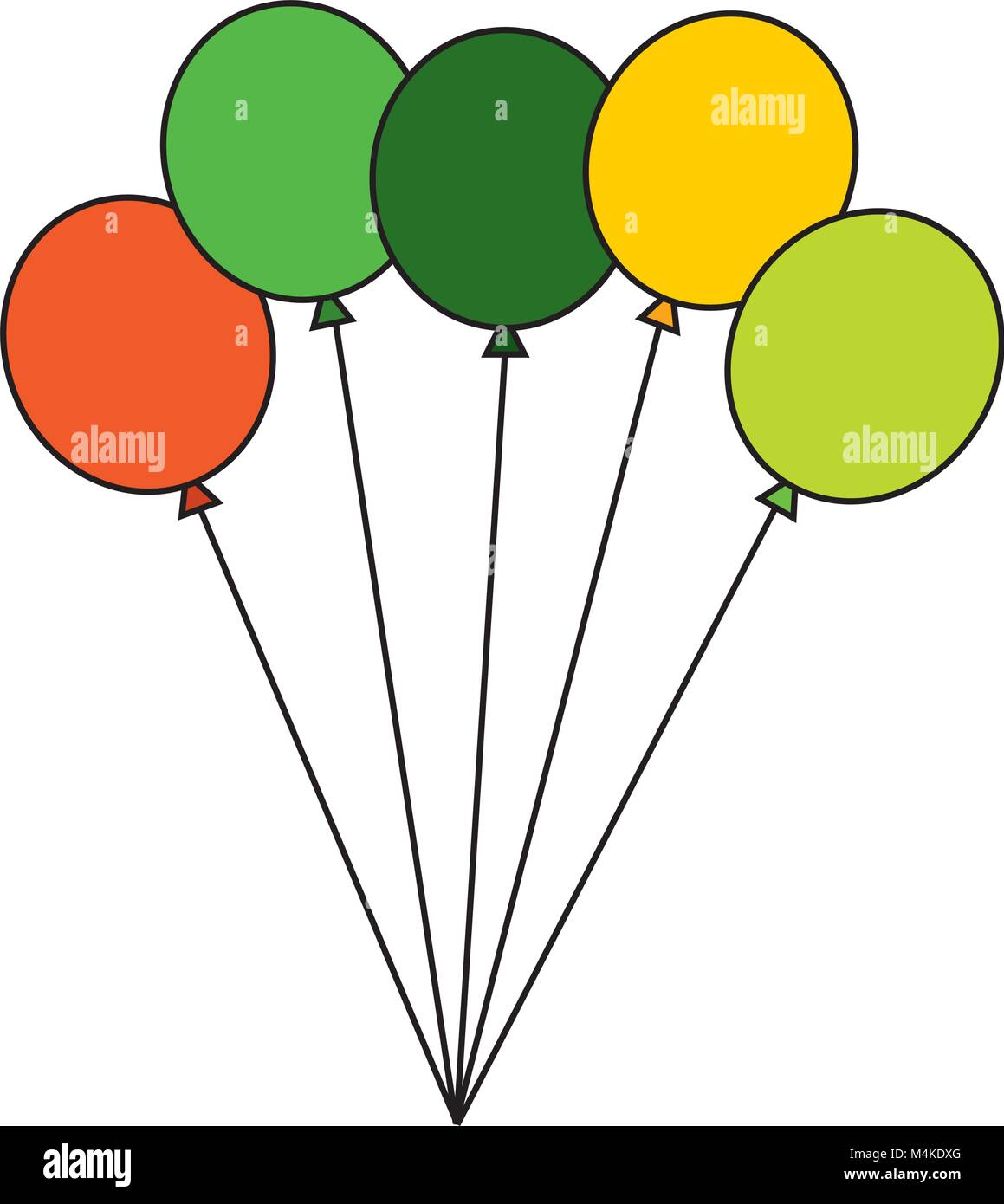 bunch balloons decoration festive birthday Stock Vector Image & Art - Alamy