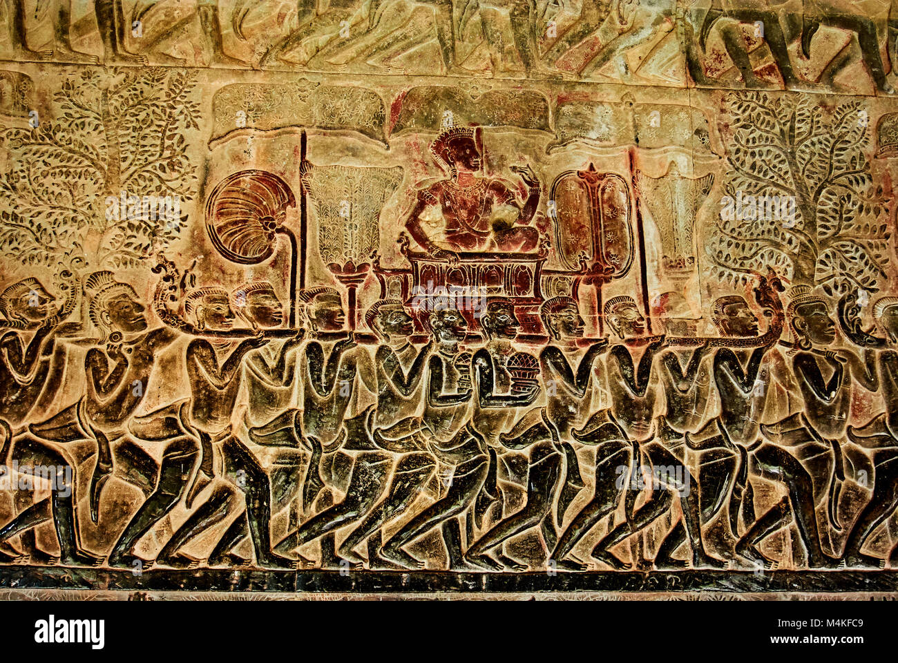 Angkor wat temple cambodia culture carvings stone sky water Stock Photo ...