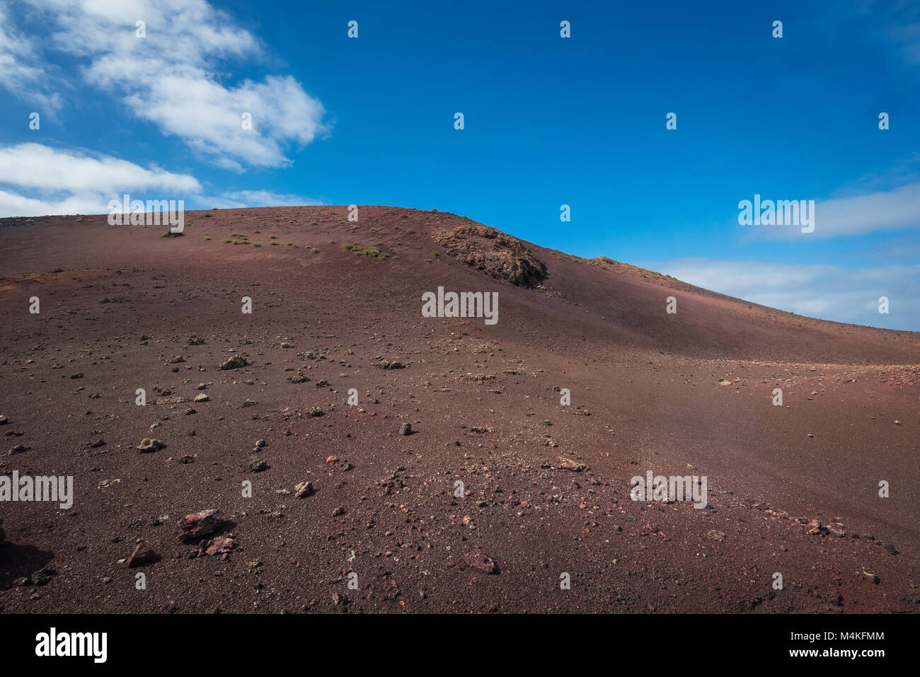 Amazing volcanic landscape and lava desert in Timanfaya national park ...