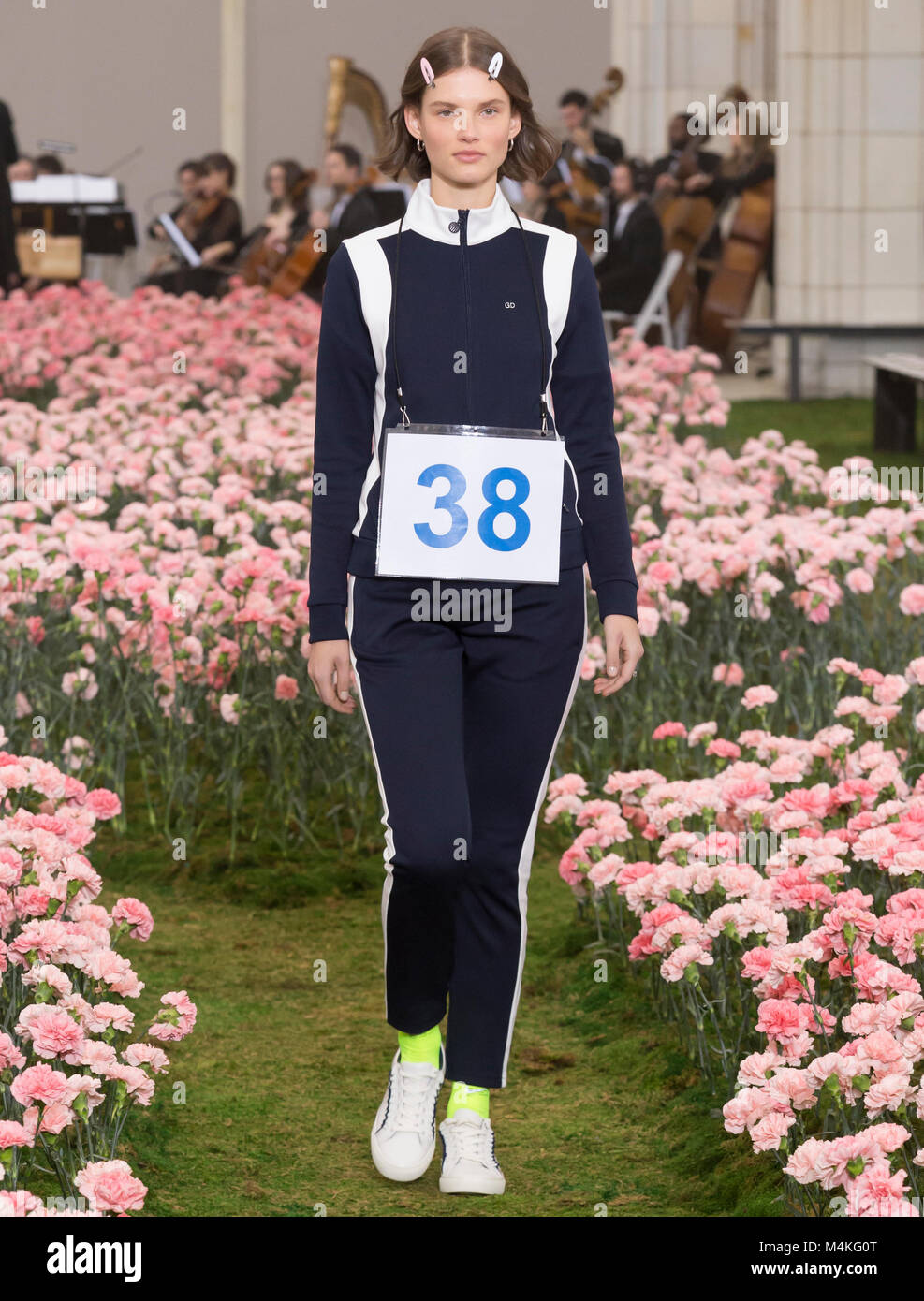 NEW YORK, NY - February 09, 2018: Daniela Kocianova walks the runway ...