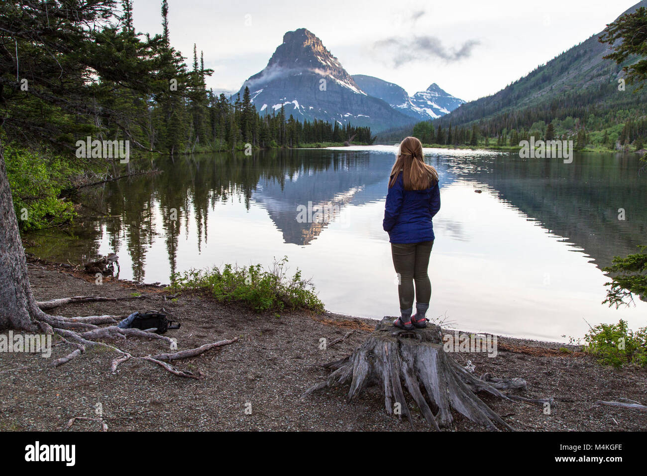 Emily at Pray Lake Stock Photo - Alamy