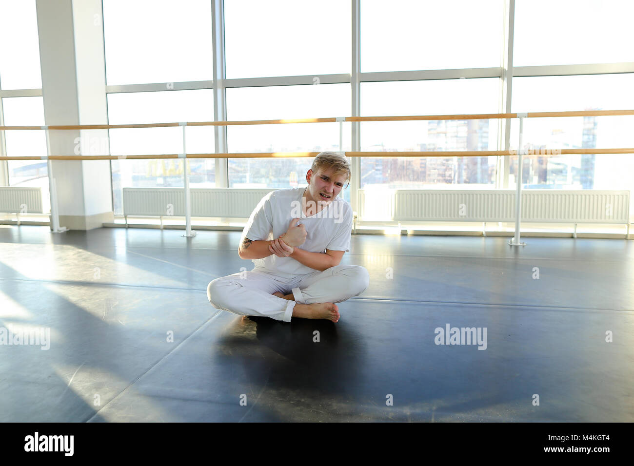 Professional sportsman diligently preparing for competition Stock Photo ...