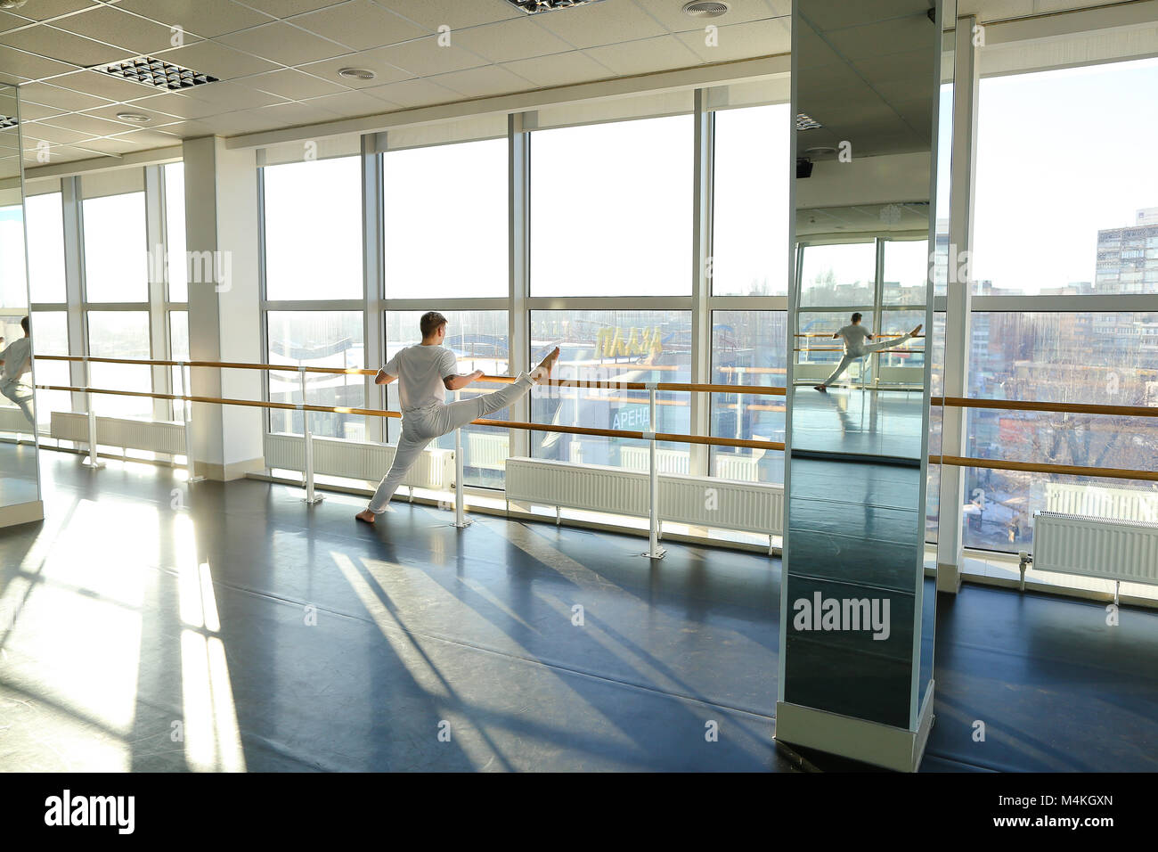 Professional sportsman diligently preparing for competition Stock Photo ...