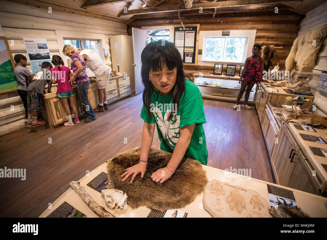 Kids inside the Apgar Nature Center..Kids inside the Apgar Nature ...