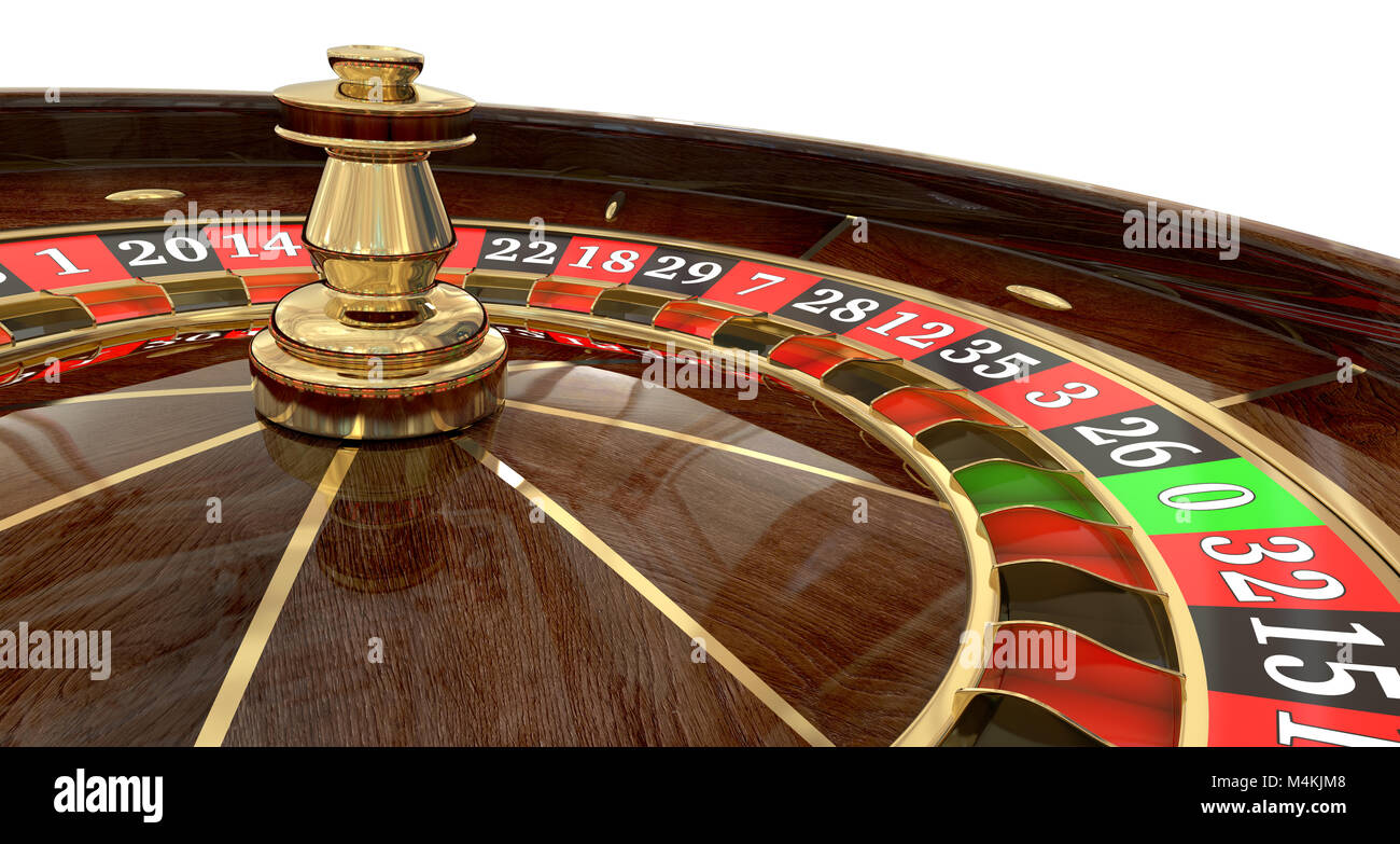 Casino roulette wheel 3D Stock Photo - Alamy