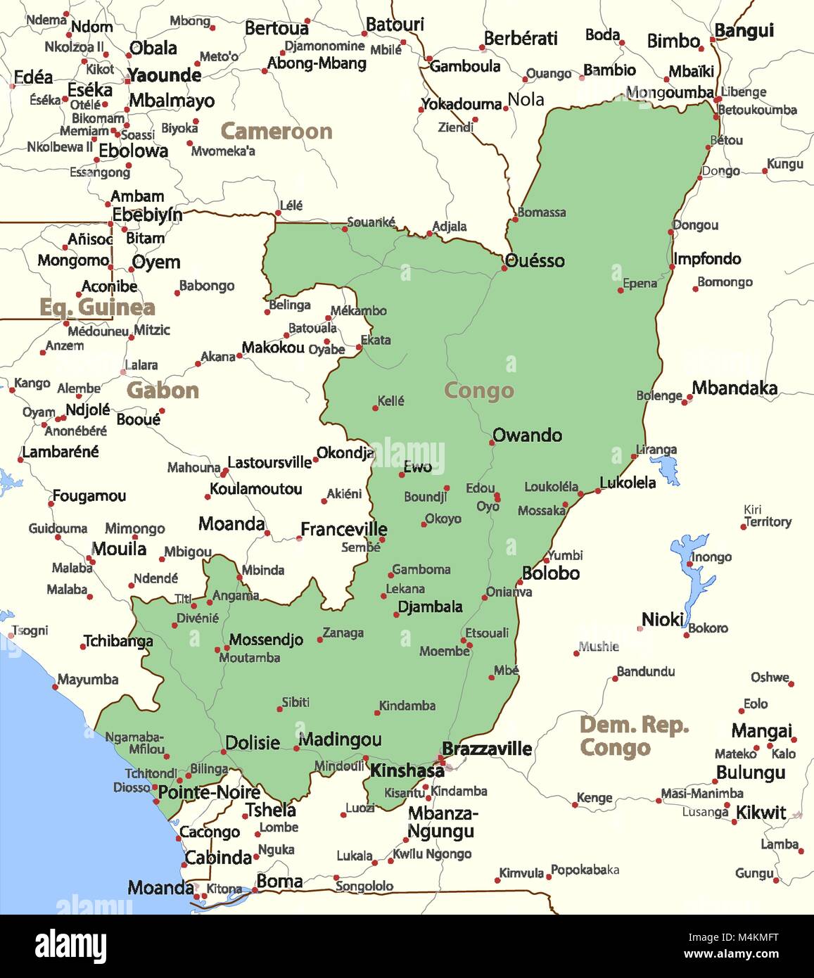 Map of congo hi-res stock photography and images - Alamy