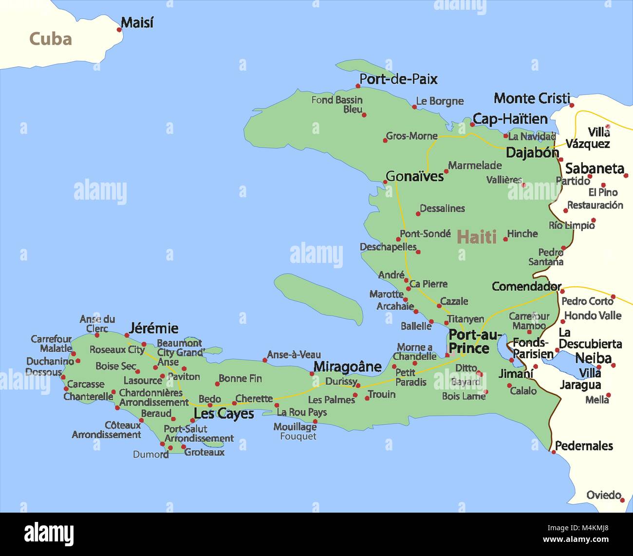 Map haiti vector vectors hi-res stock photography and images - Alamy