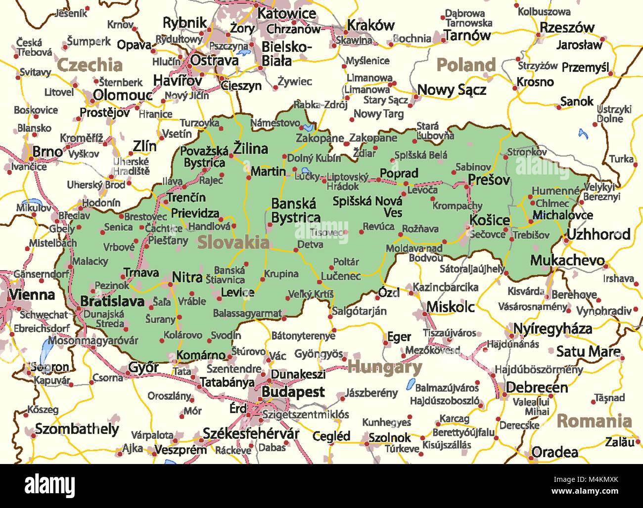 Map Slovakia Stock Photos & Map Slovakia Stock Images - Alamy