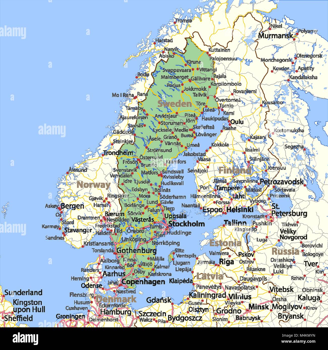 Sweden Road Map Hi res Stock Photography And Images Alamy Sweden Road Map Hi res Stock Photography And Images Alamy