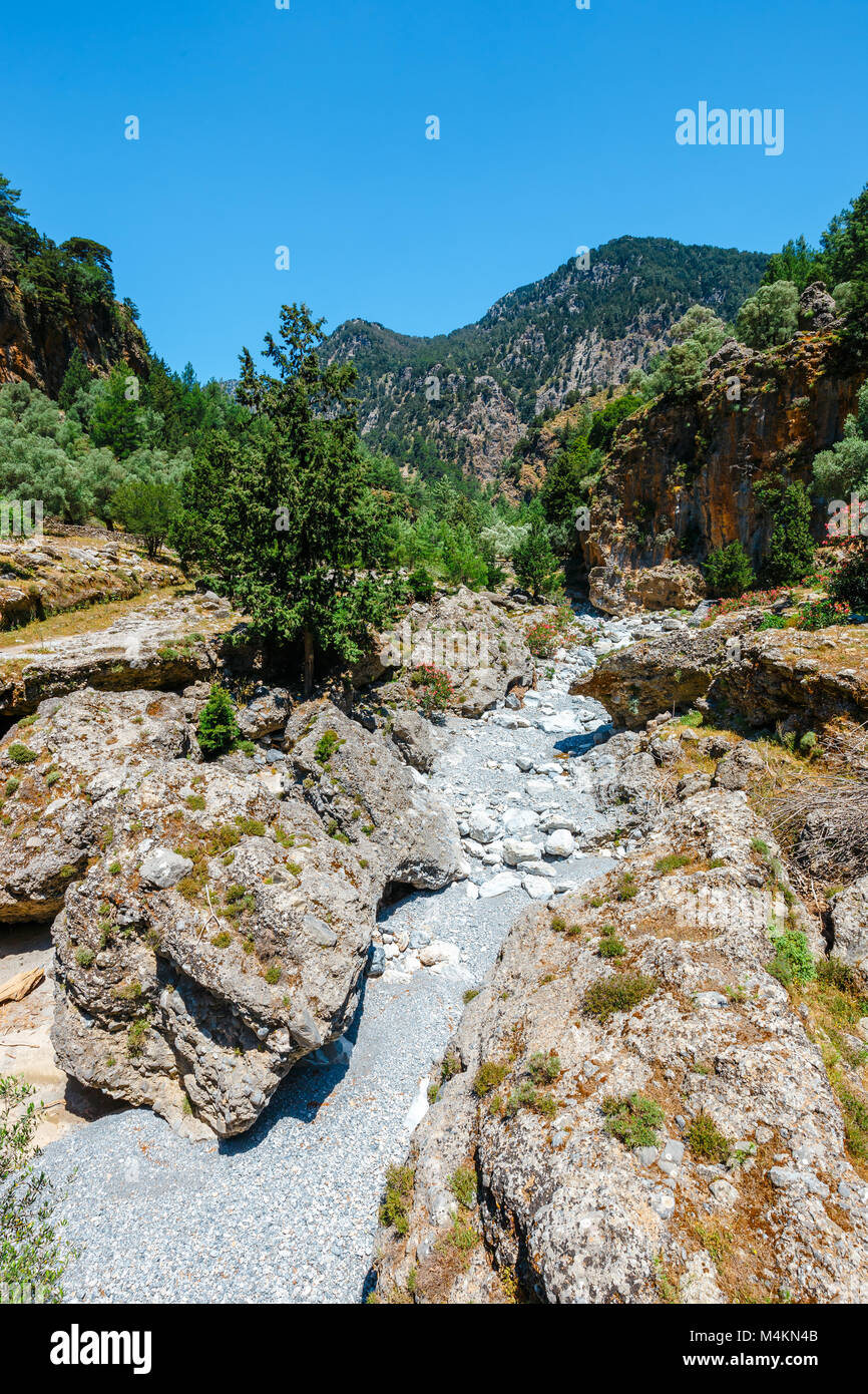 Displaced village Samaria in Samaria Gorge in central Crete, Greece ...
