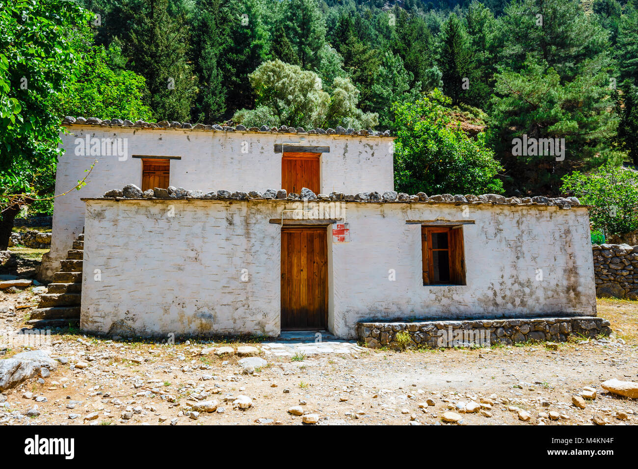 Displaced village Samaria in Samaria Gorge in central Crete, Greece ...