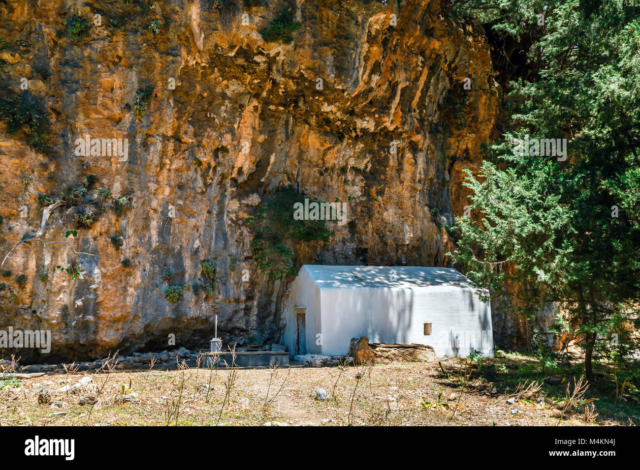 Displaced village Samaria in Samaria Gorge in central Crete, Greece ...