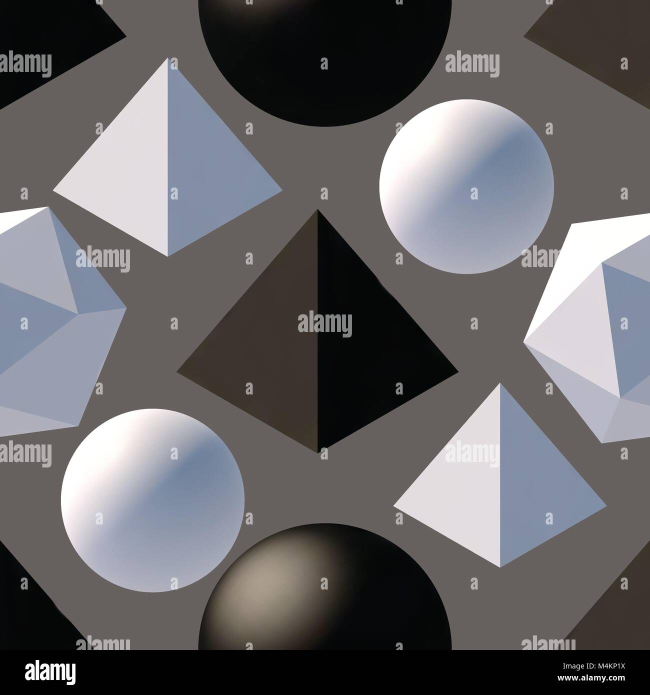 Pattern with 3d shapes Stock Vector Image & Art - Alamy