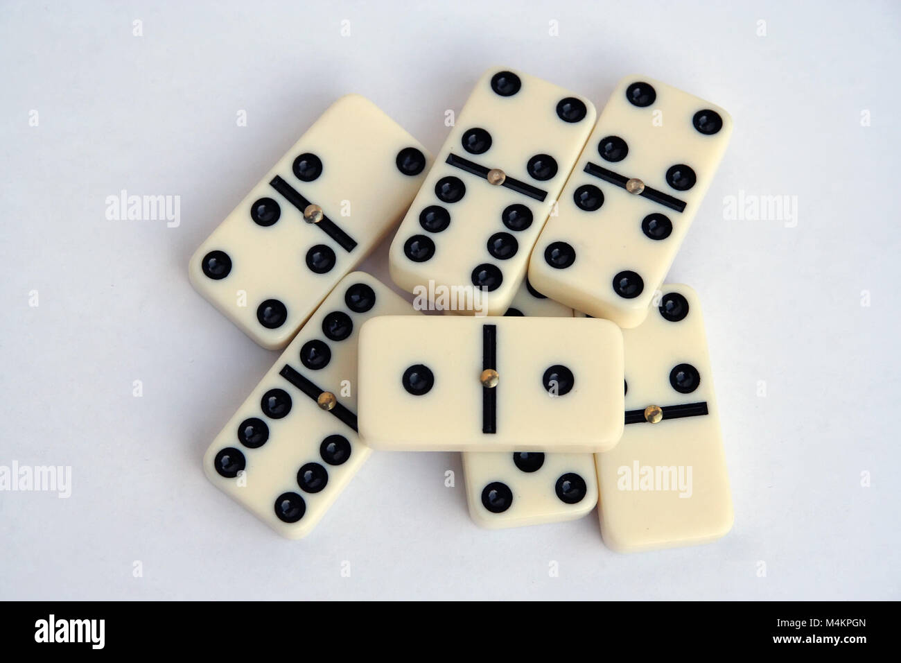 White marble dominoes. Pile of dominoes. White and black dominoes Stock ...