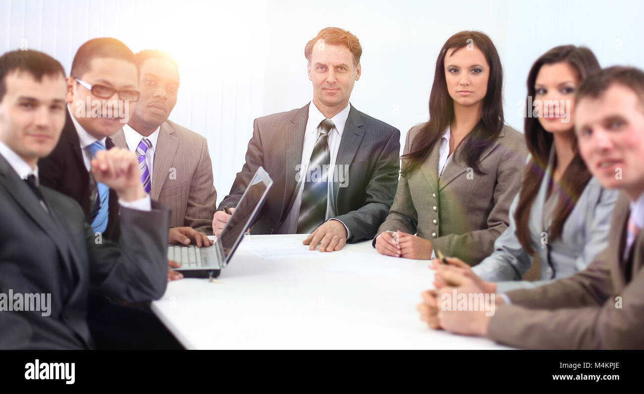 Manager and business team .working meeting Stock Photo - Alamy